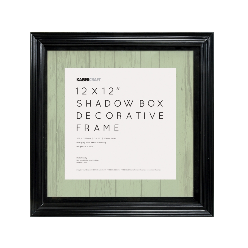 12x12 Black Shadow Box Frame | Personal Impressions